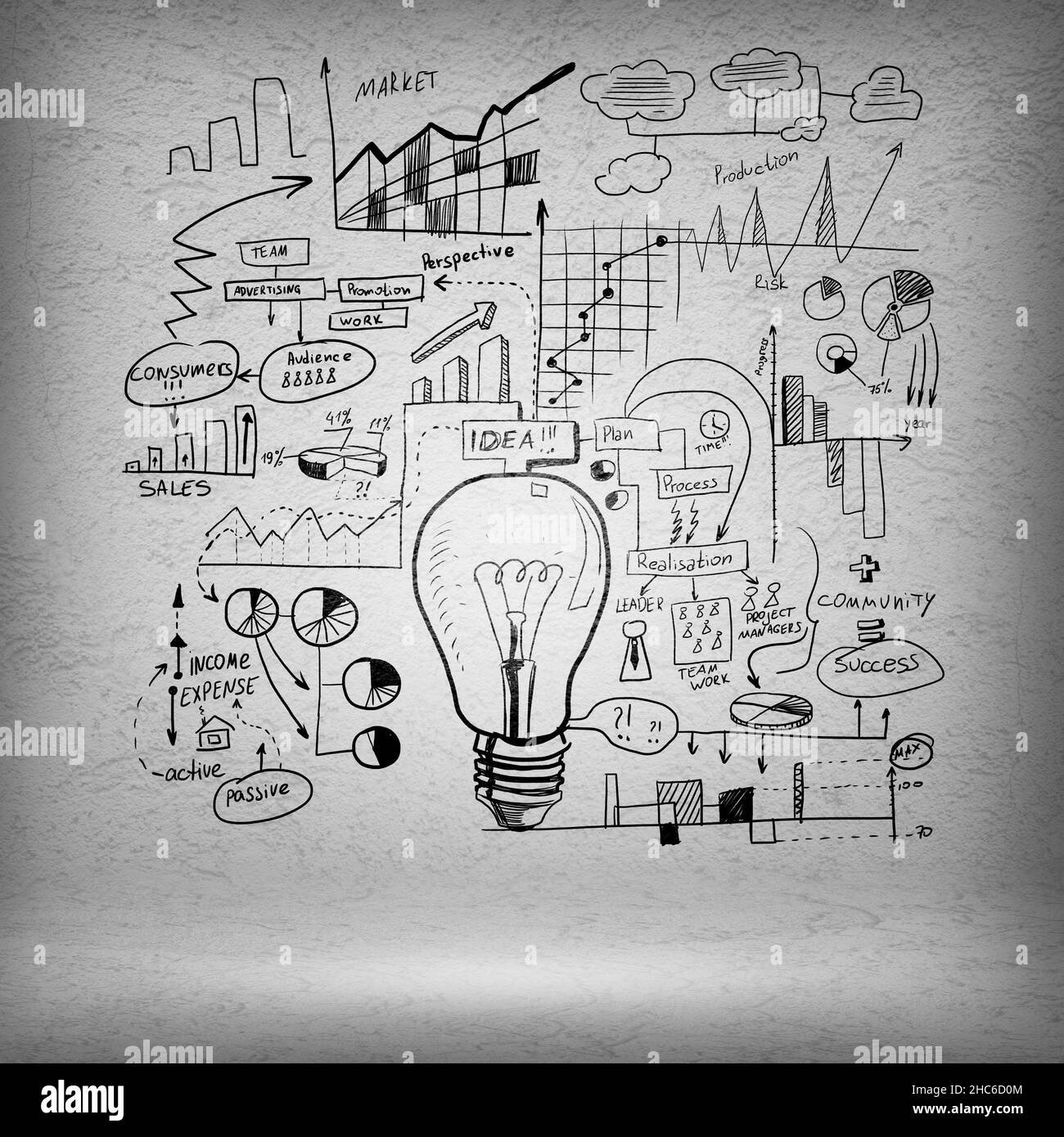 Sketch of some ideas Stock Photo - Alamy