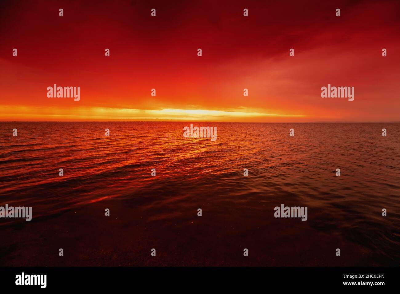Beautiful sky sea red hi-res stock photography and images - Alamy