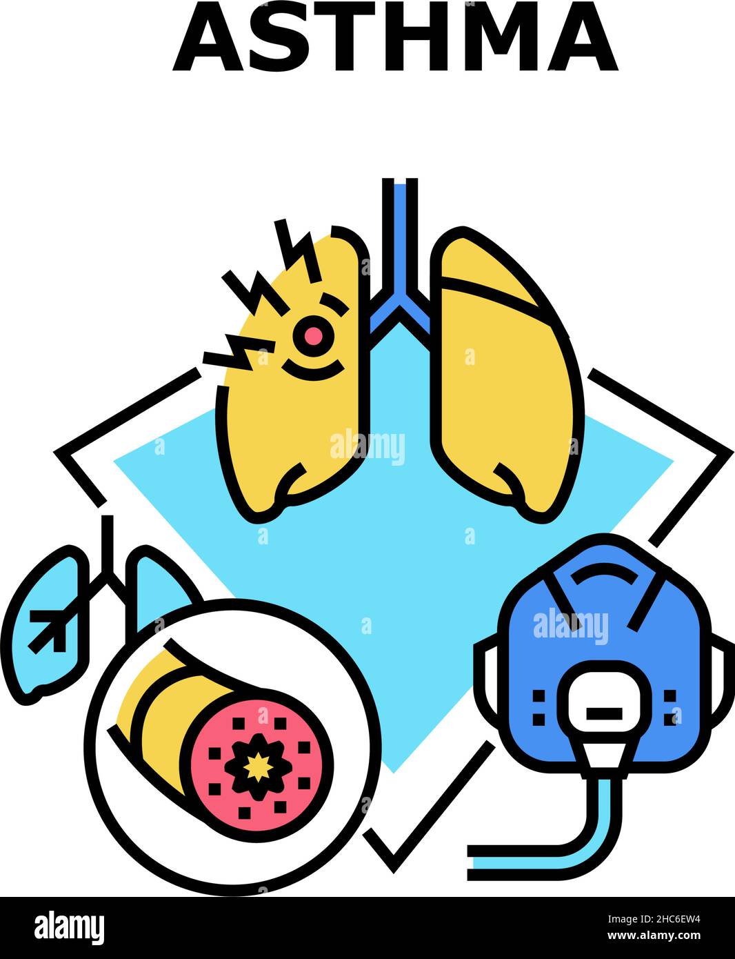 Astma icon vector illustration Stock Vector Image & Art - Alamy