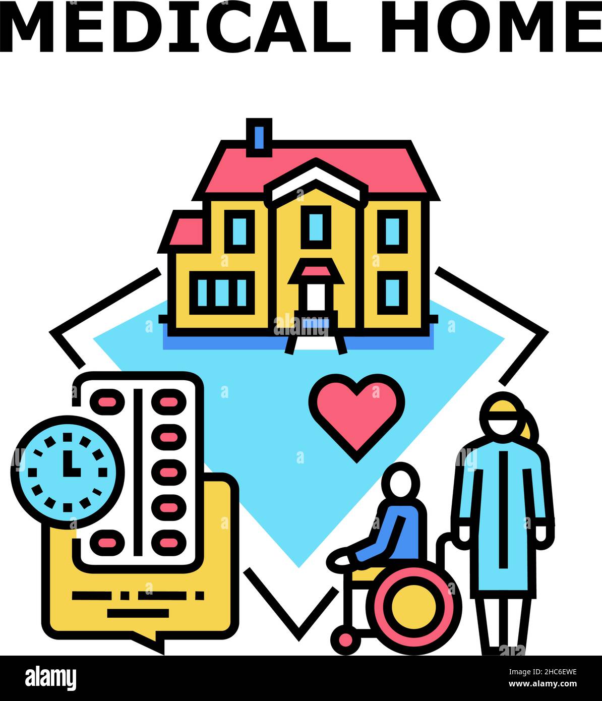 Medical home icon vector illustration Stock Vector Image & Art - Alamy