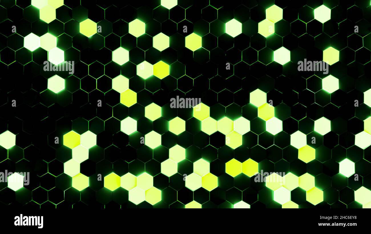 Abstract background of light hexagon. 3d rendering. Premium Photo Stock ...