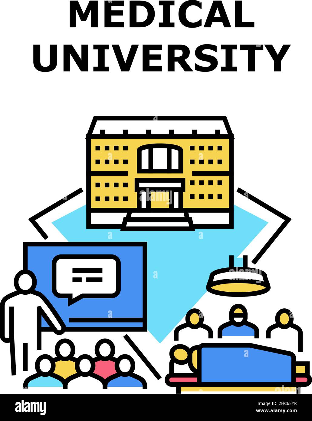 Medical university icon vector illustration Stock Vector Image & Art ...