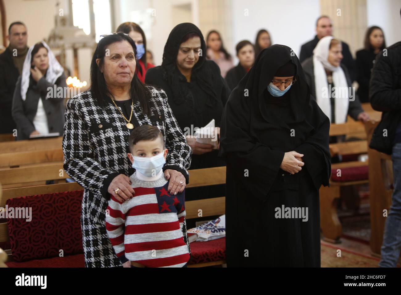 Nablus, West bank, Palestine. 25th Dec, 2021. Orthodox Christian ...