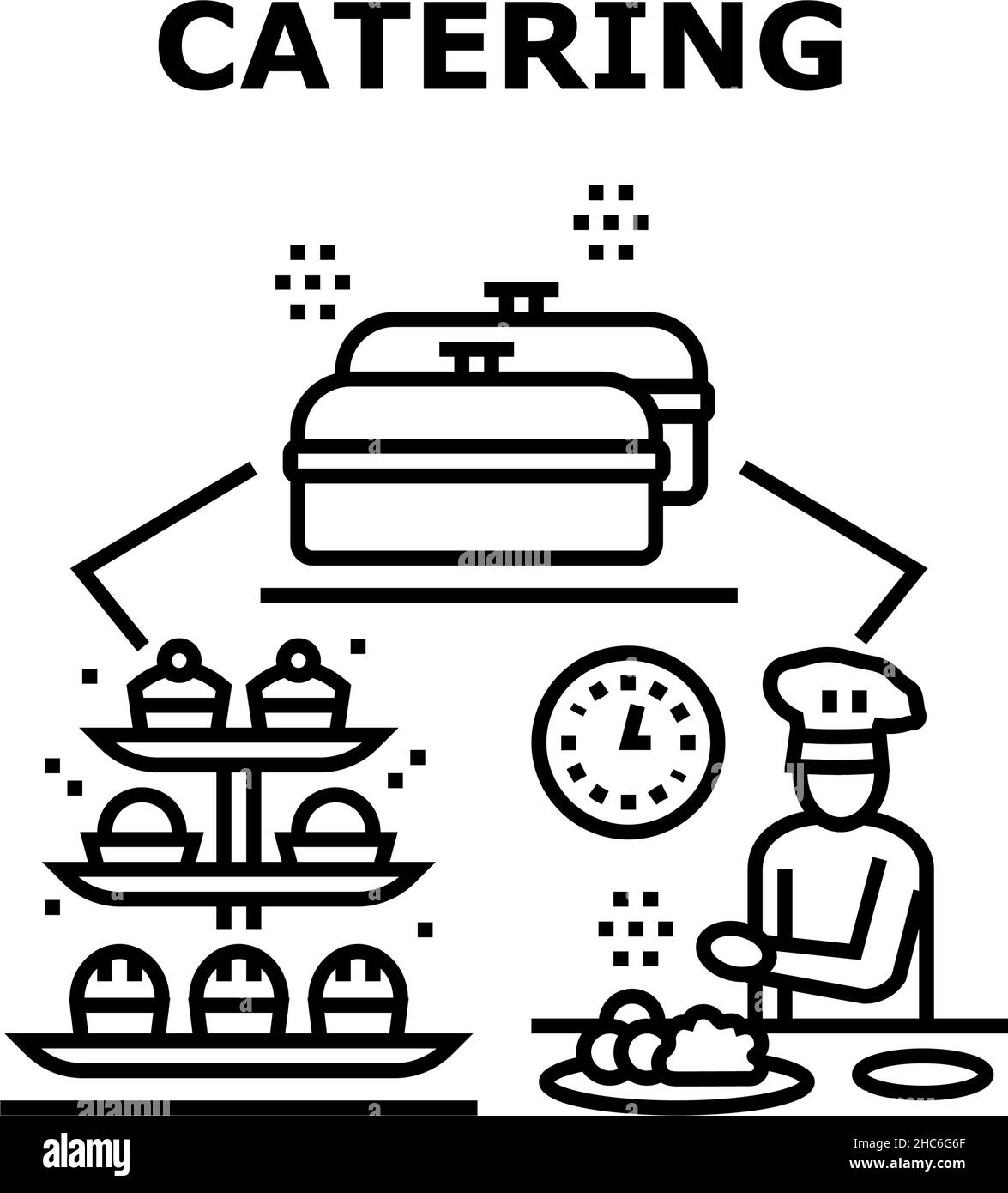 Catering service icons vector illustrations Stock Vector Image & Art ...