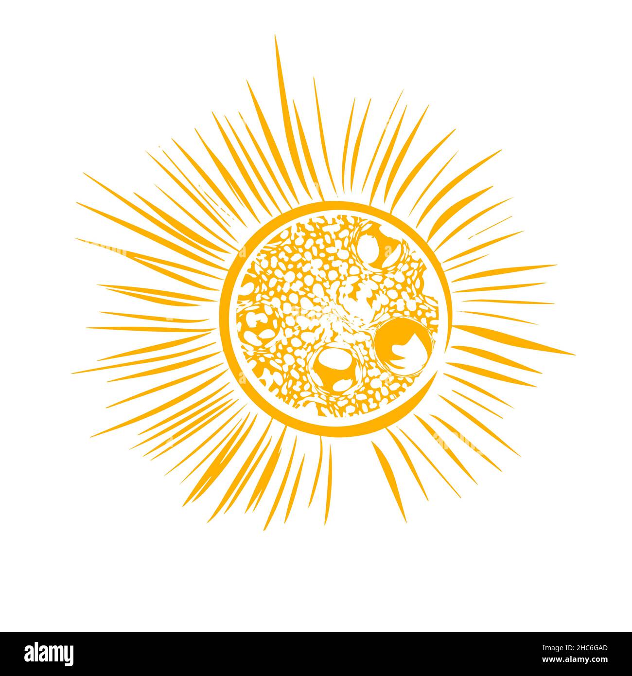 The yellow sun is a symbol. Vector illustration Stock Vector Image ...