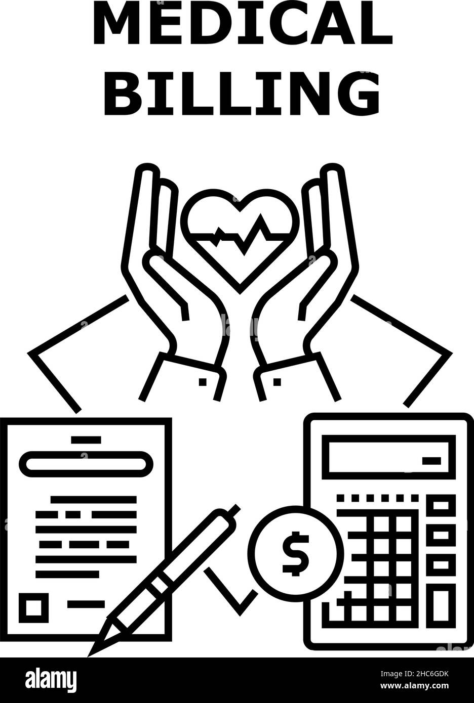 Medical billing icon vector illustration Stock Vector Image & Art - Alamy