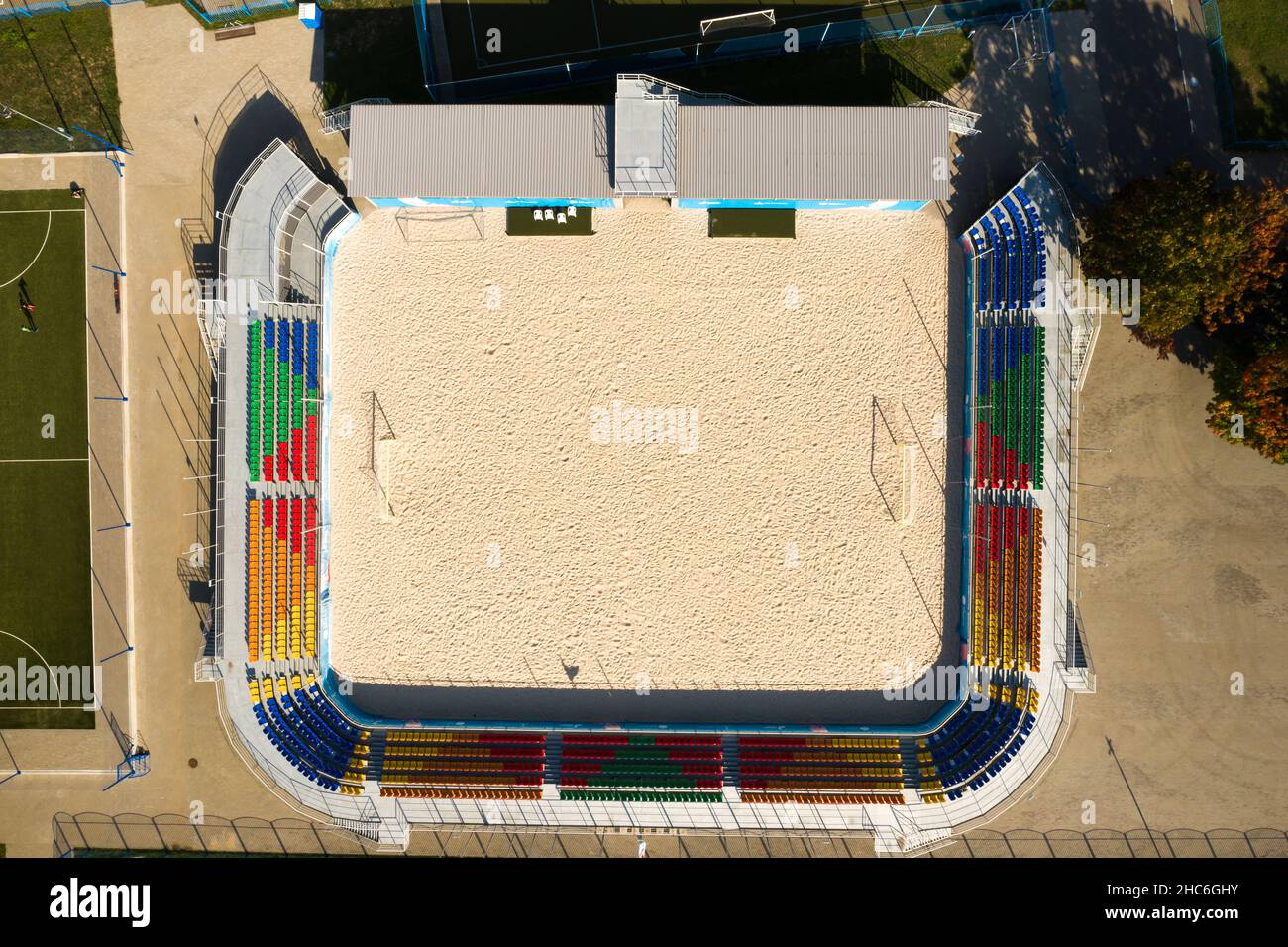 Soccer field bleachers beach hi-res stock photography and images - Alamy