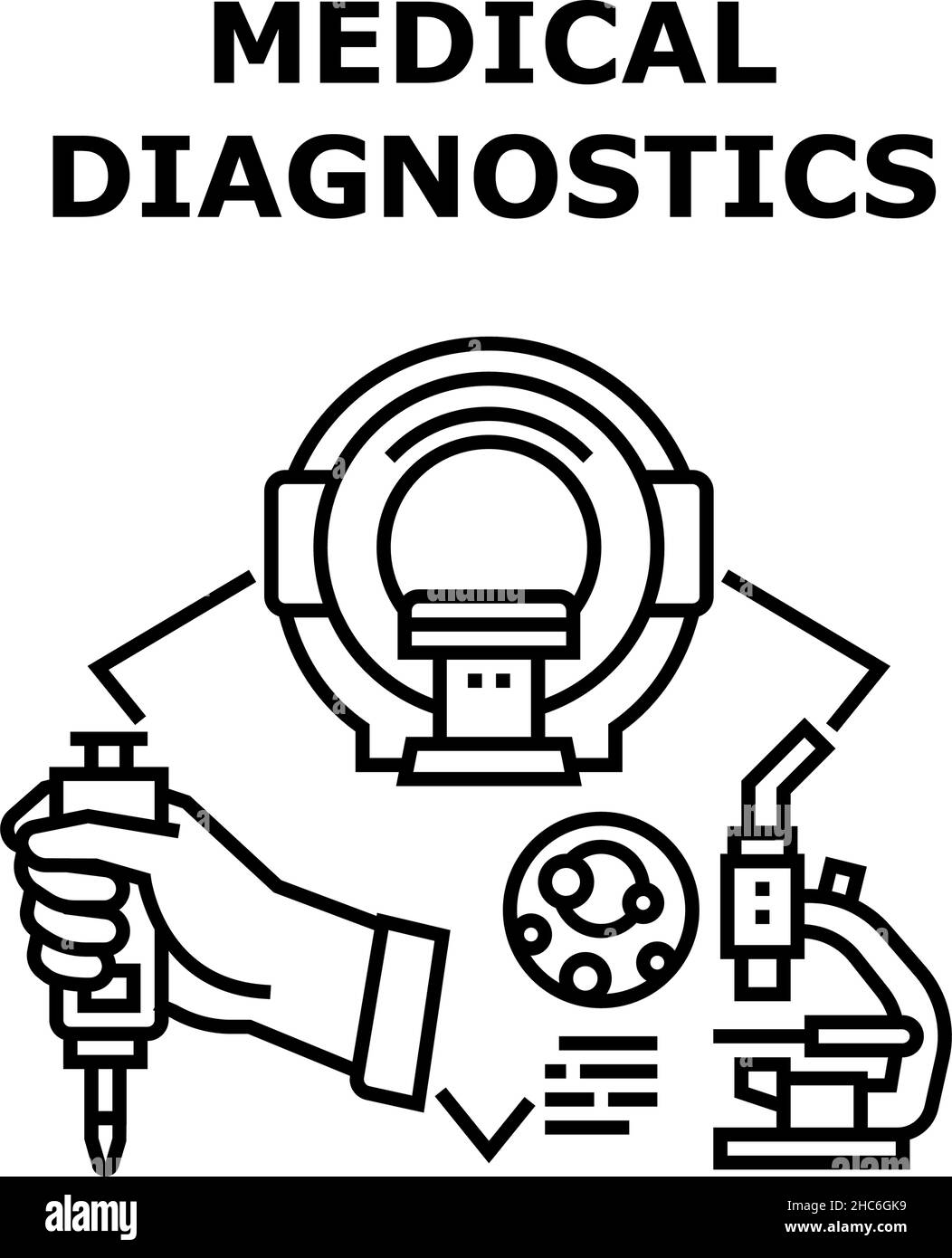 Medical diagnostics icon vector illustration Stock Vector Image & Art ...