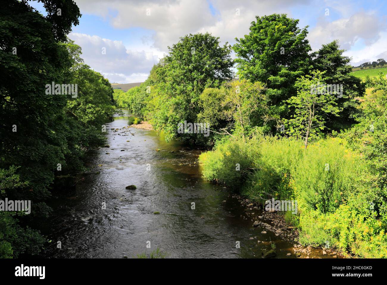 The river North Tyne, Bellingham village, Northumberland, England Stock ...