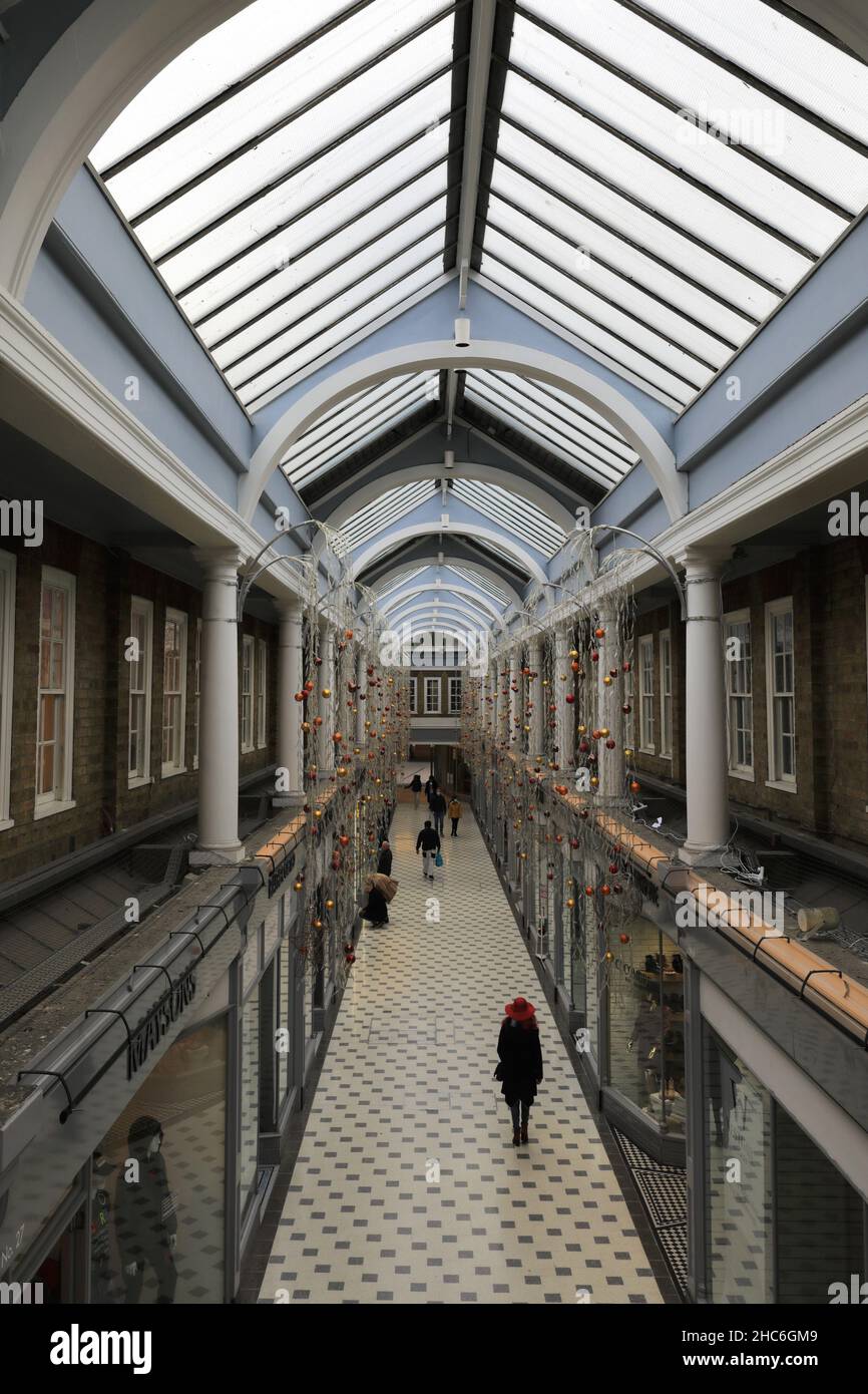 Interior of Westgate Shopping Arcade, Queensgate, Peterborough city ...