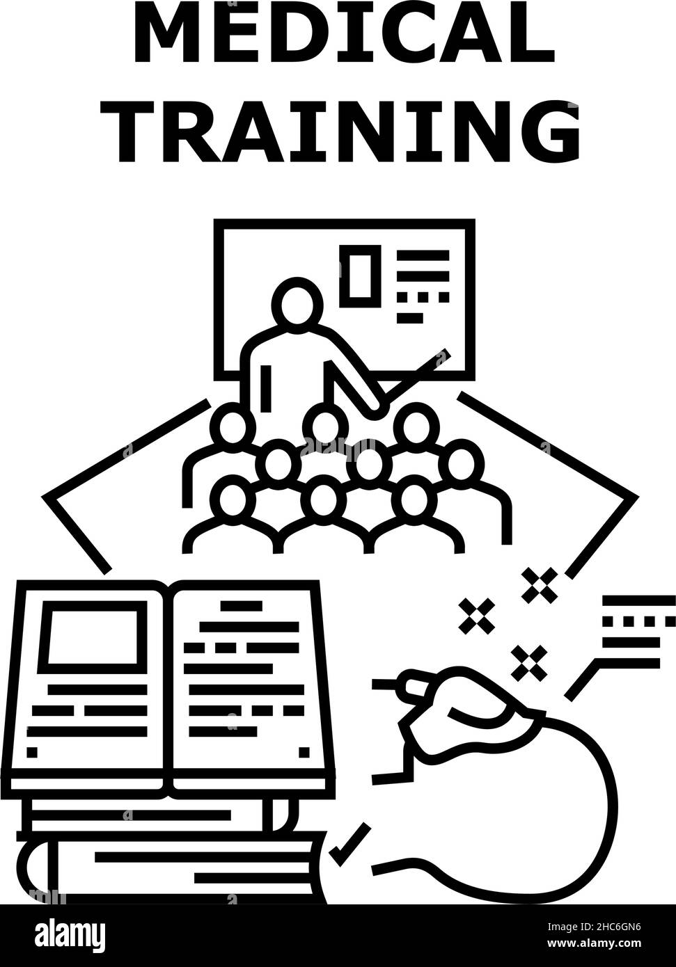 Medical training icon vector illustration Stock Vector Image & Art - Alamy