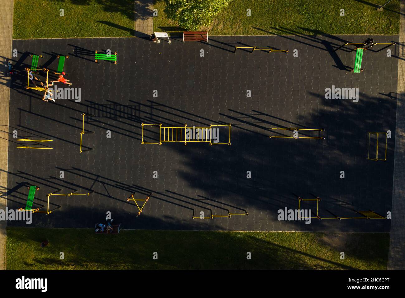 sports ground top view, sports lifestyle concept Stock Photo - Alamy