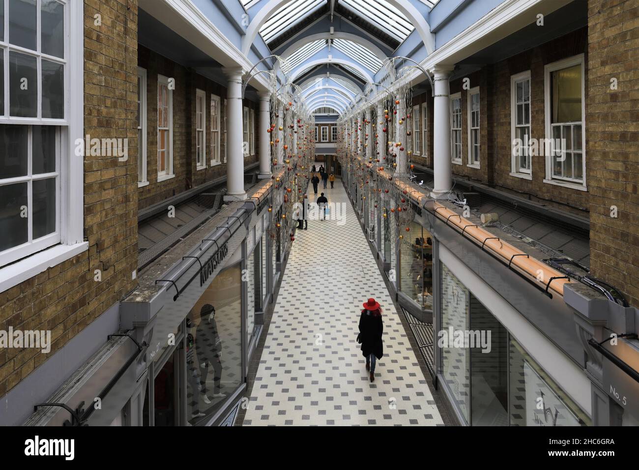 Interior of Westgate Shopping Arcade, Queensgate, Peterborough city ...