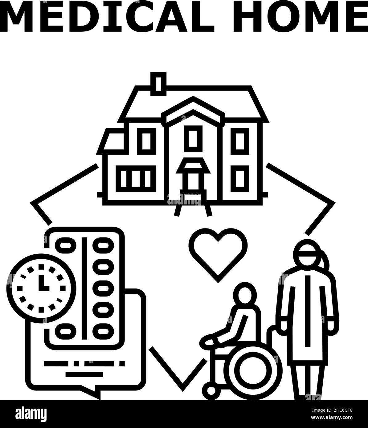 Medical home icon vector illustration Stock Vector Image & Art - Alamy