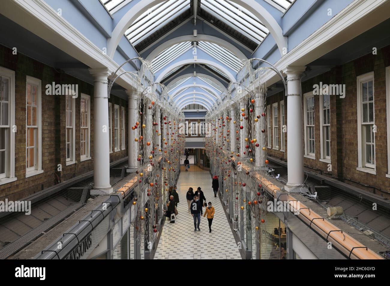 Interior of Westgate Shopping Arcade, Queensgate, Peterborough city ...