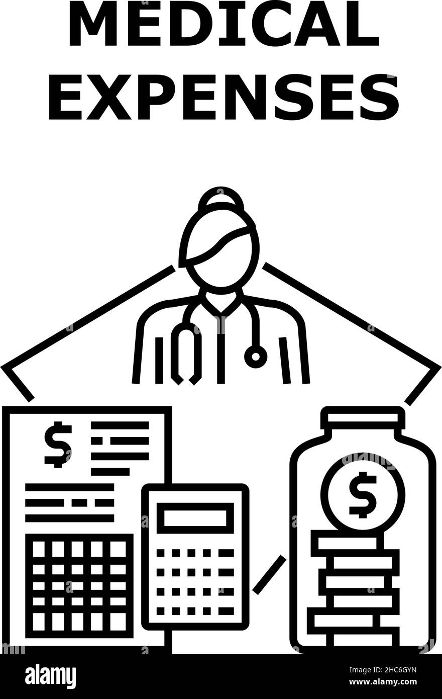Medical expenses icon vector illustration Stock Vector Image & Art - Alamy