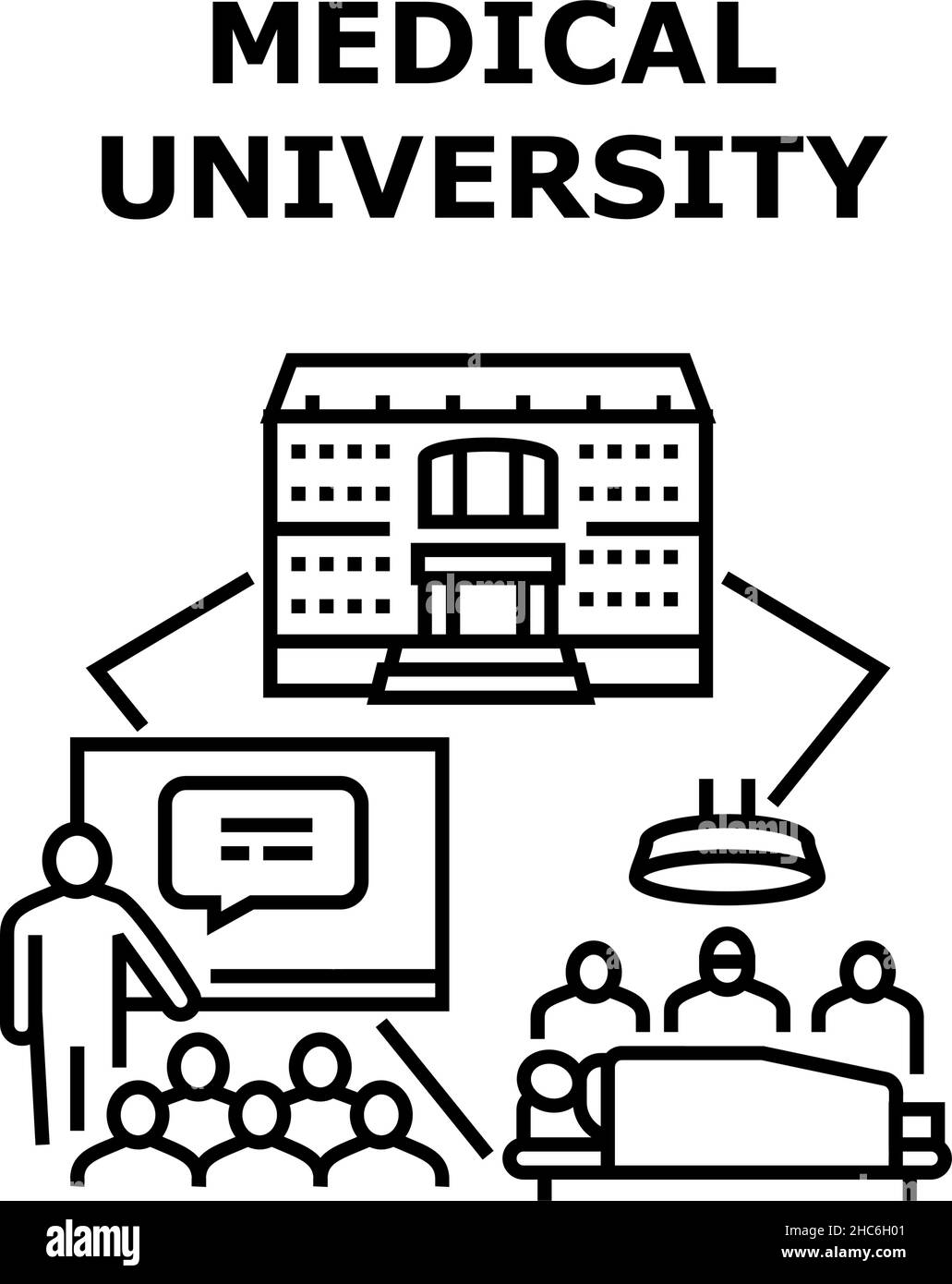Medical university icon vector illustration Stock Vector Image & Art ...