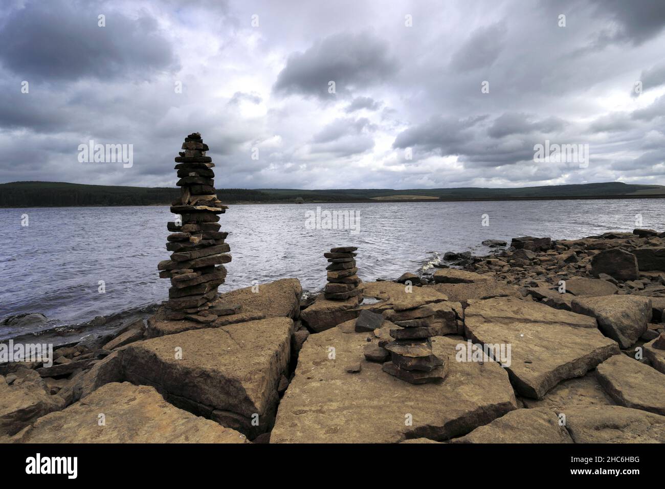 Summer view looking over Kielder Water and Kielder Forest Park ...