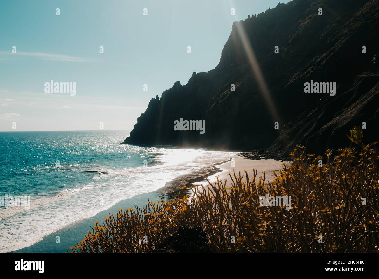 Pacific ocean view, seascape, water surface, ripple, little waves on ...