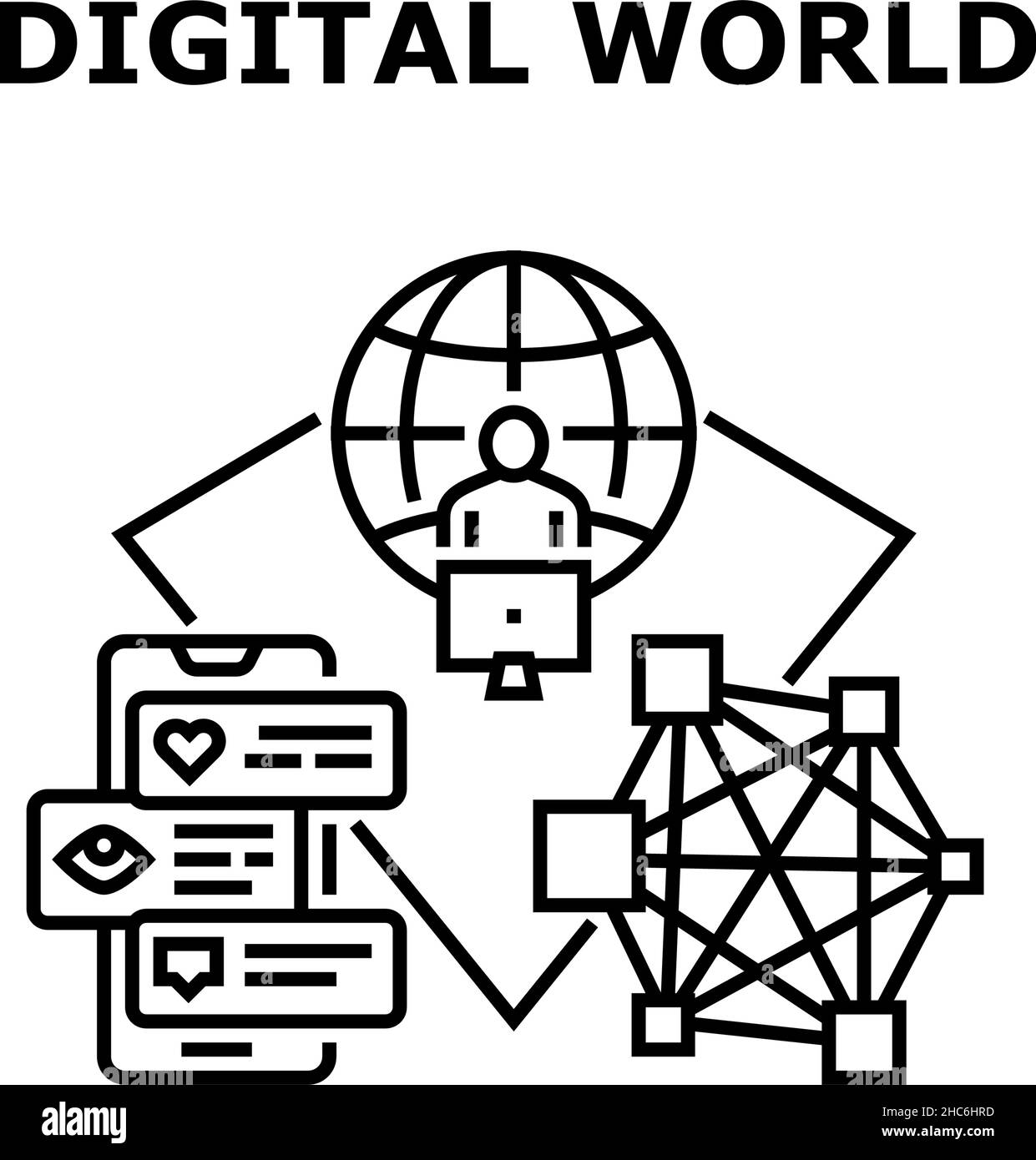 Digital world icon vector illustration Stock Vector Image & Art - Alamy Digital world icon vector illustration Stock Vector Image & Art - Alamy
