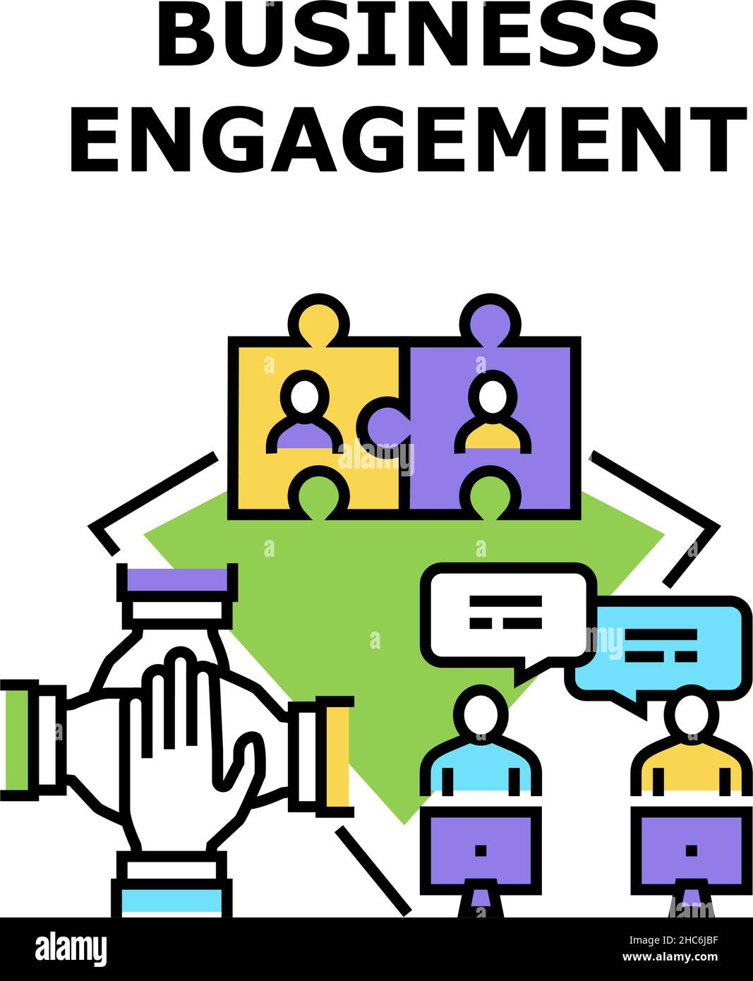 Business Engagement Concept Color Illustration Stock Vector Image & Art ...