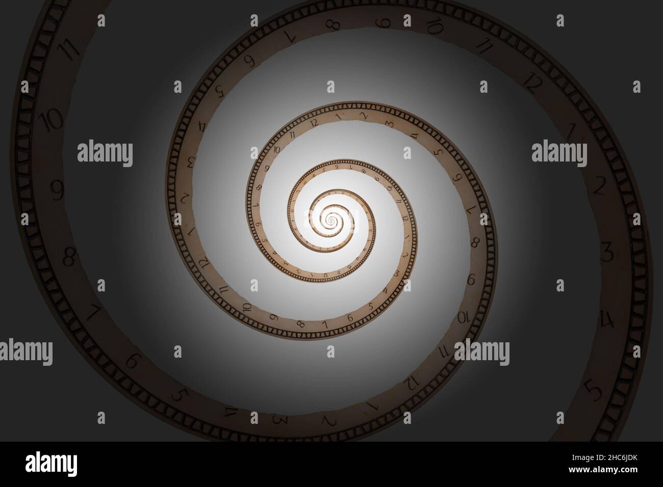 An illustration of an ancient greek spiral on the grey background made ...