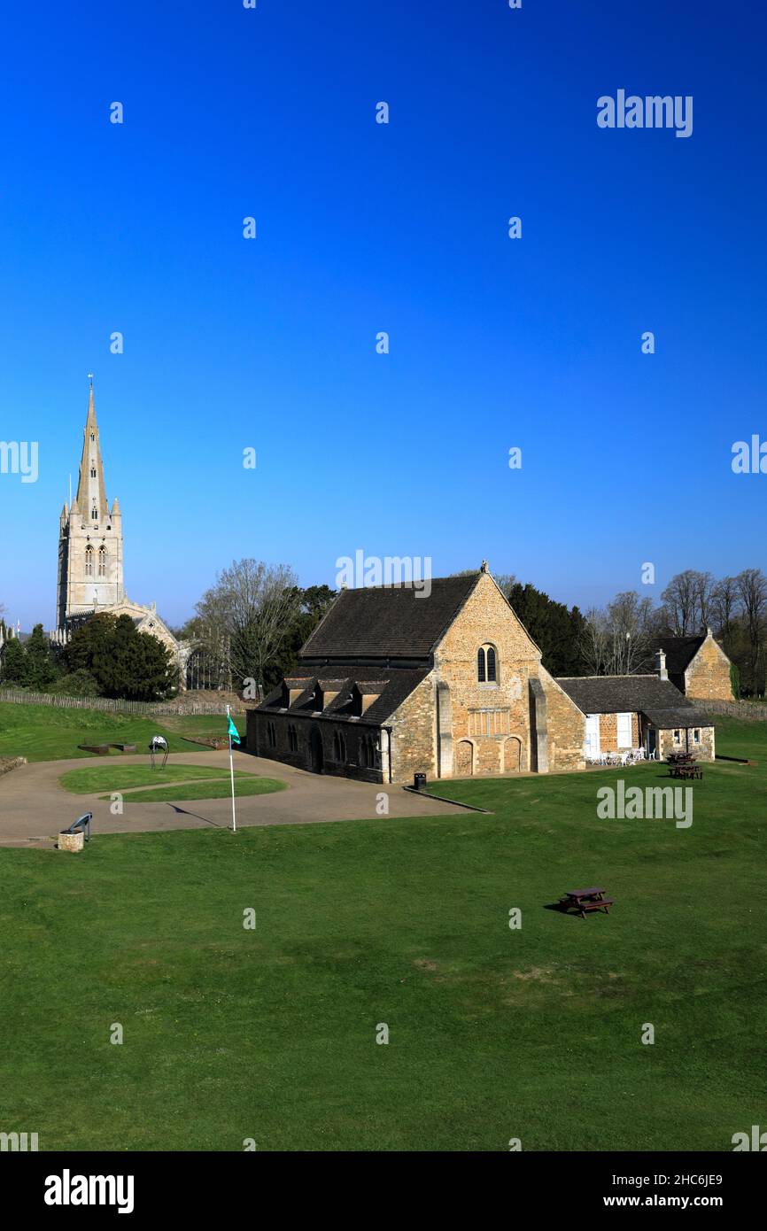 Summer view of Oakham Castle, market town of Oakham, Rutland County ...