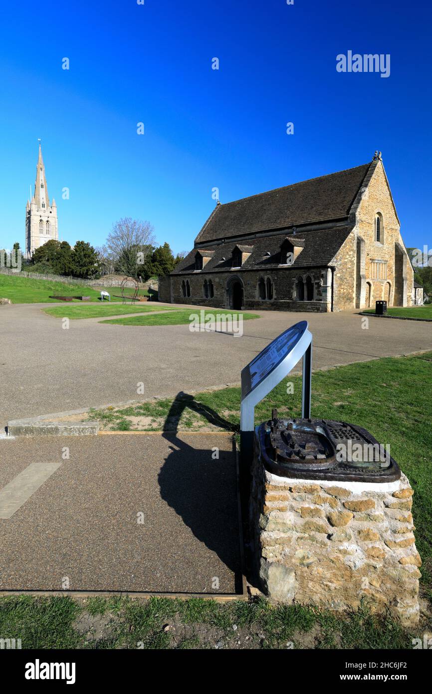 Summer view of Oakham Castle, market town of Oakham, Rutland County ...