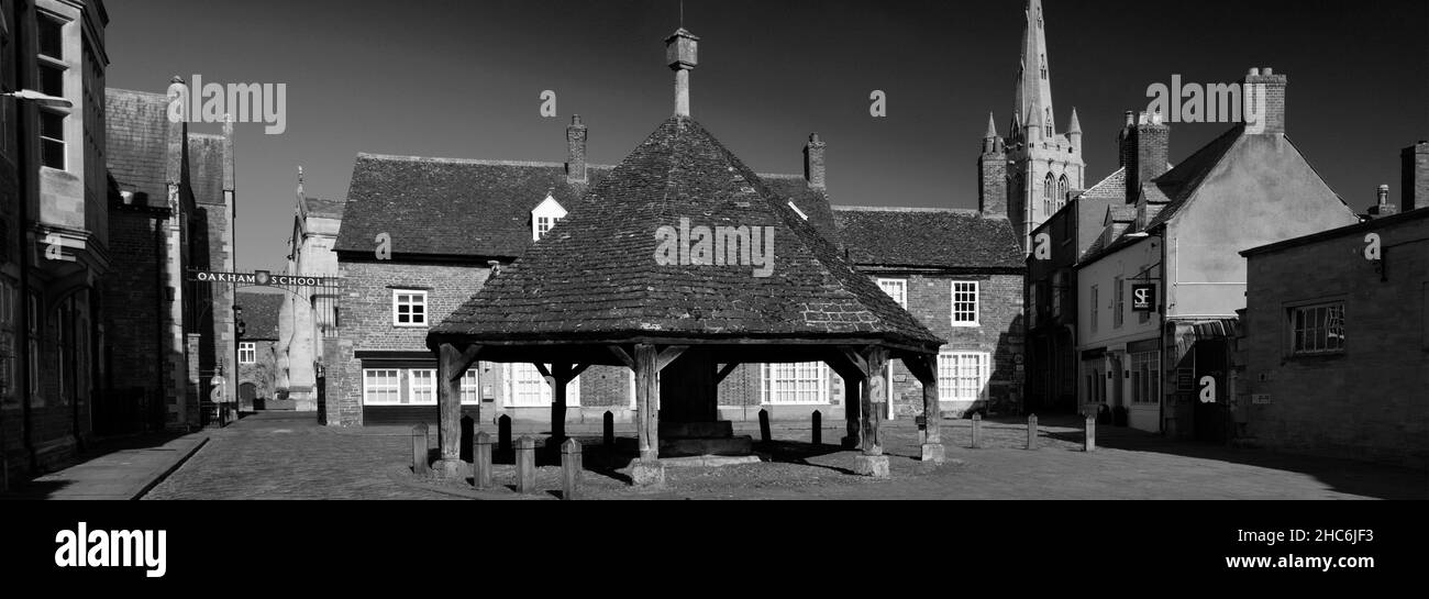 The Wooden Buttercross and All Saints Parish church, market town of ...