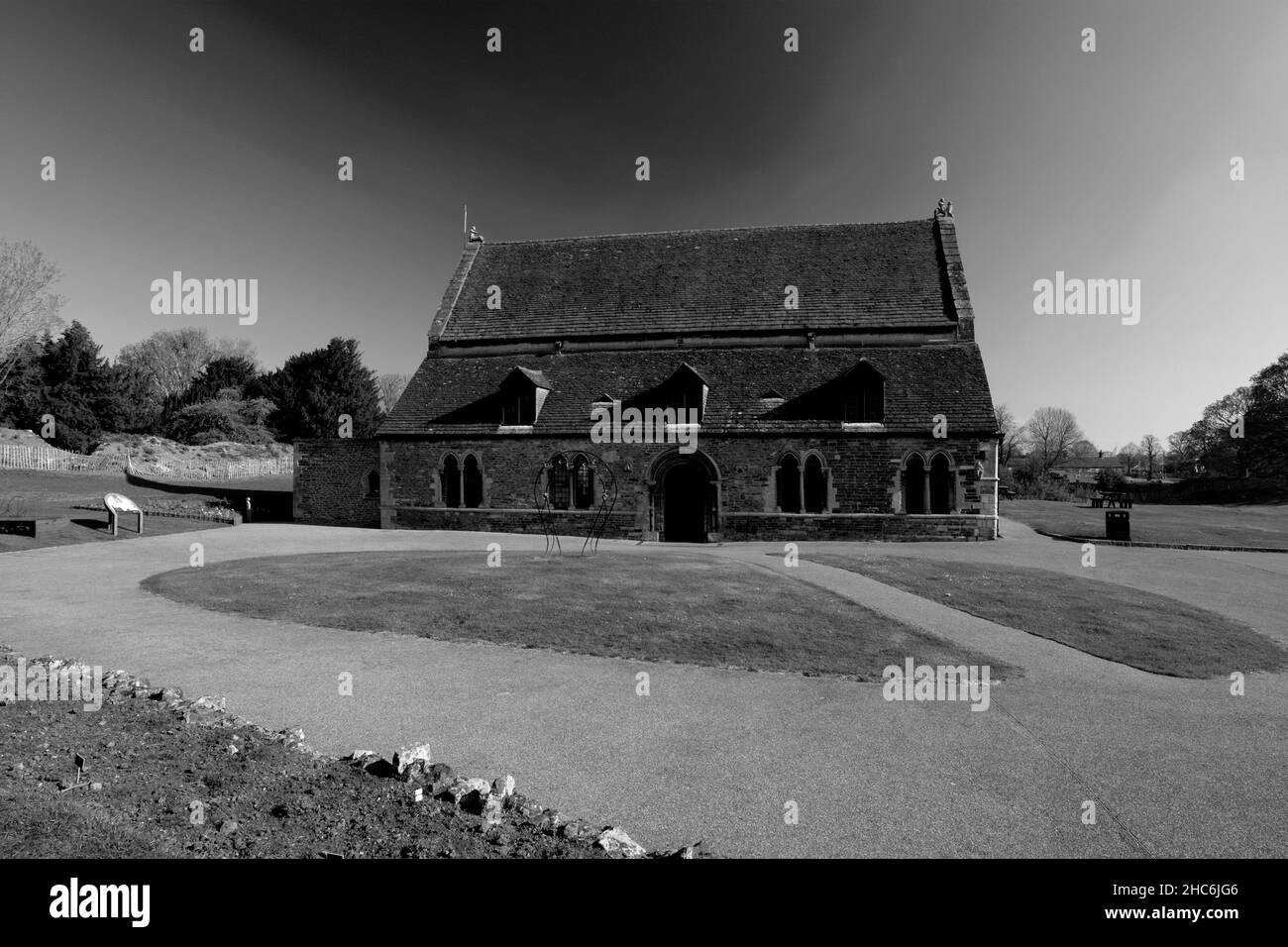 Summer view of Oakham Castle, market town of Oakham, Rutland County ...