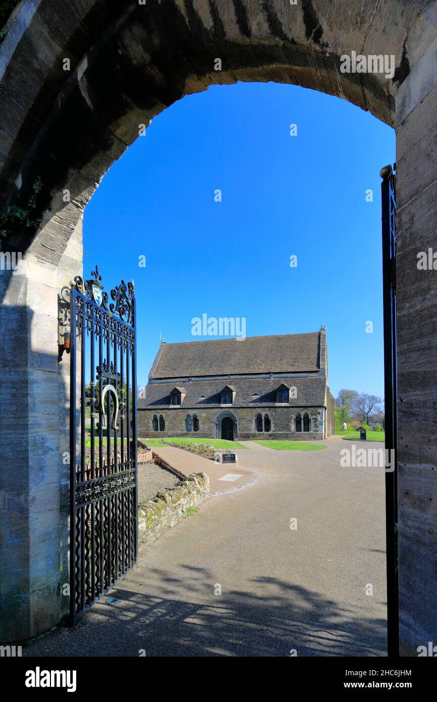 Summer view of Oakham Castle, market town of Oakham, Rutland County ...