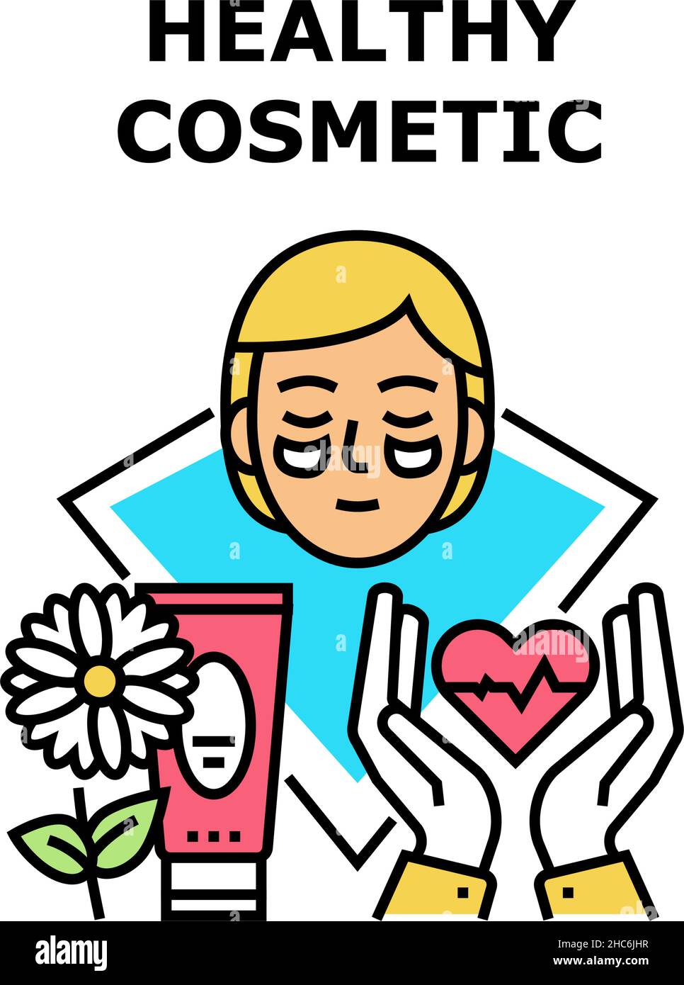 Healthy Cosmetic Vector Concept Color Illustration Stock Vector Image ...