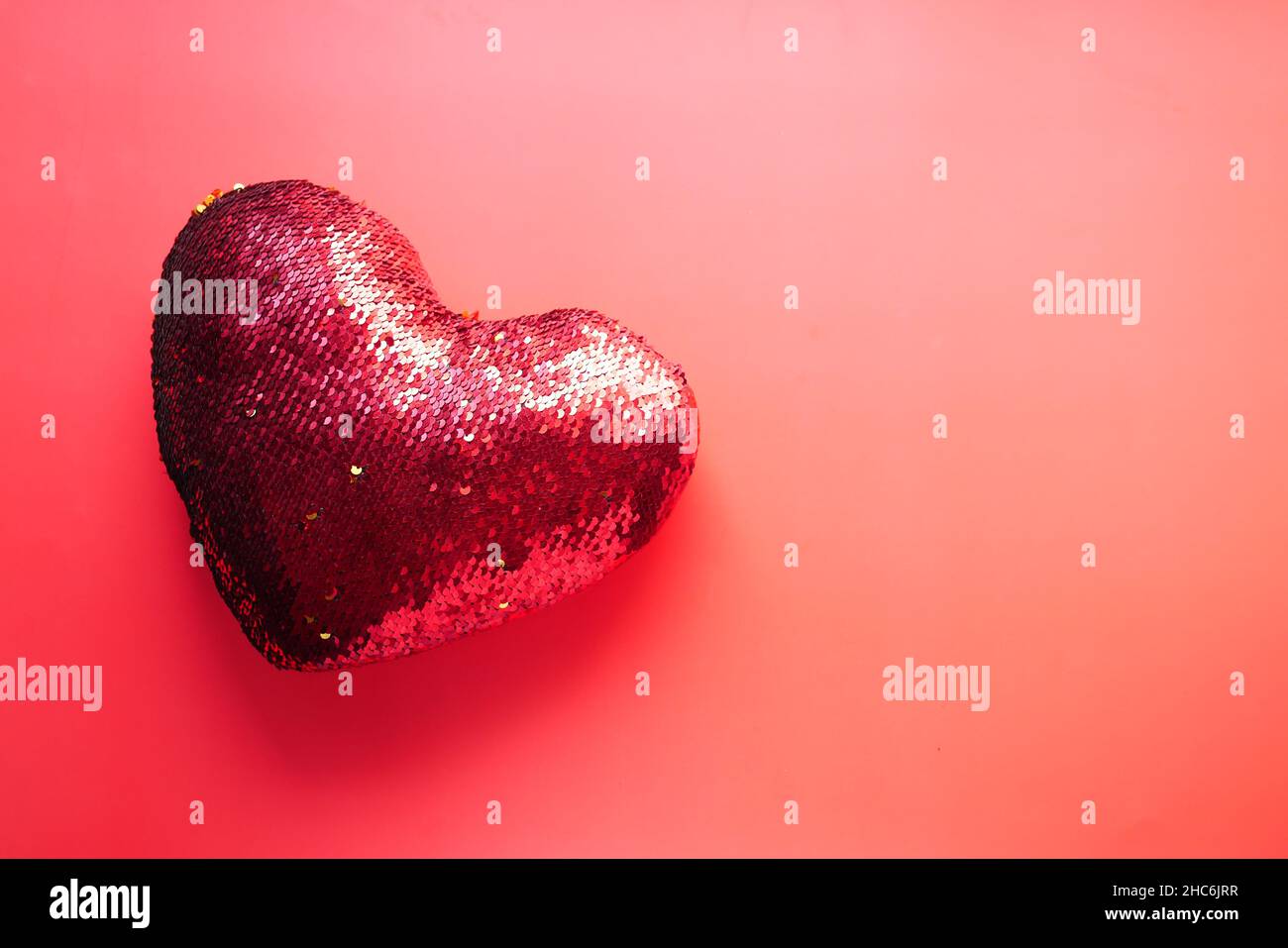 big heart shape symbol on red background Stock Photo - Alamy