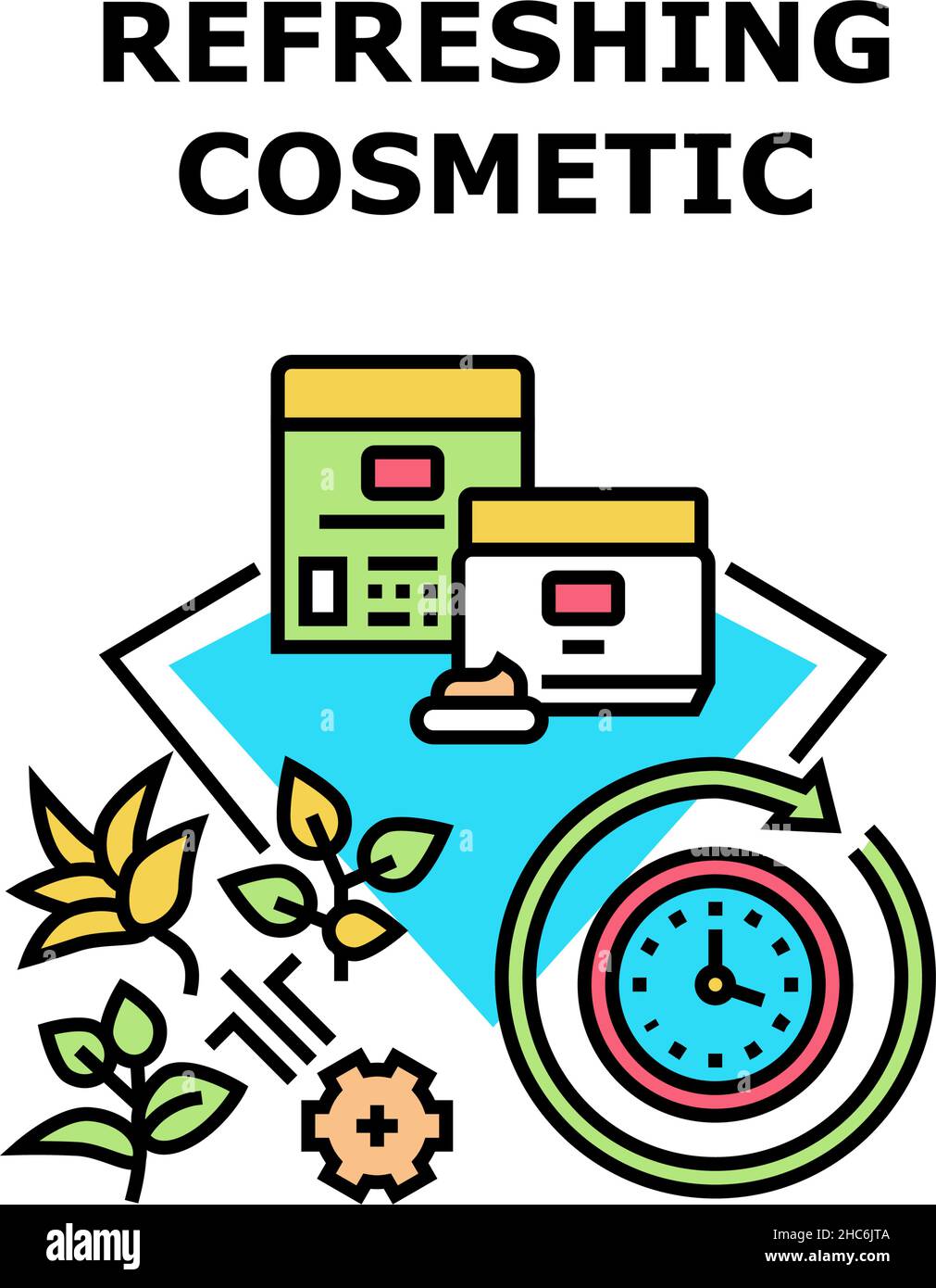 Refreshing Cosmetic Concept Color Illustration Stock Vector Image & Art ...