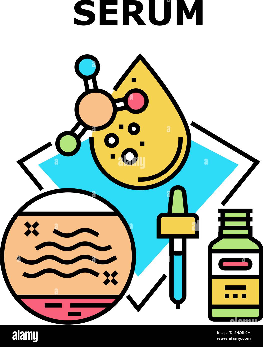 Serum Cosmetic Vector Concept Color Illustration Stock Vector Image ...