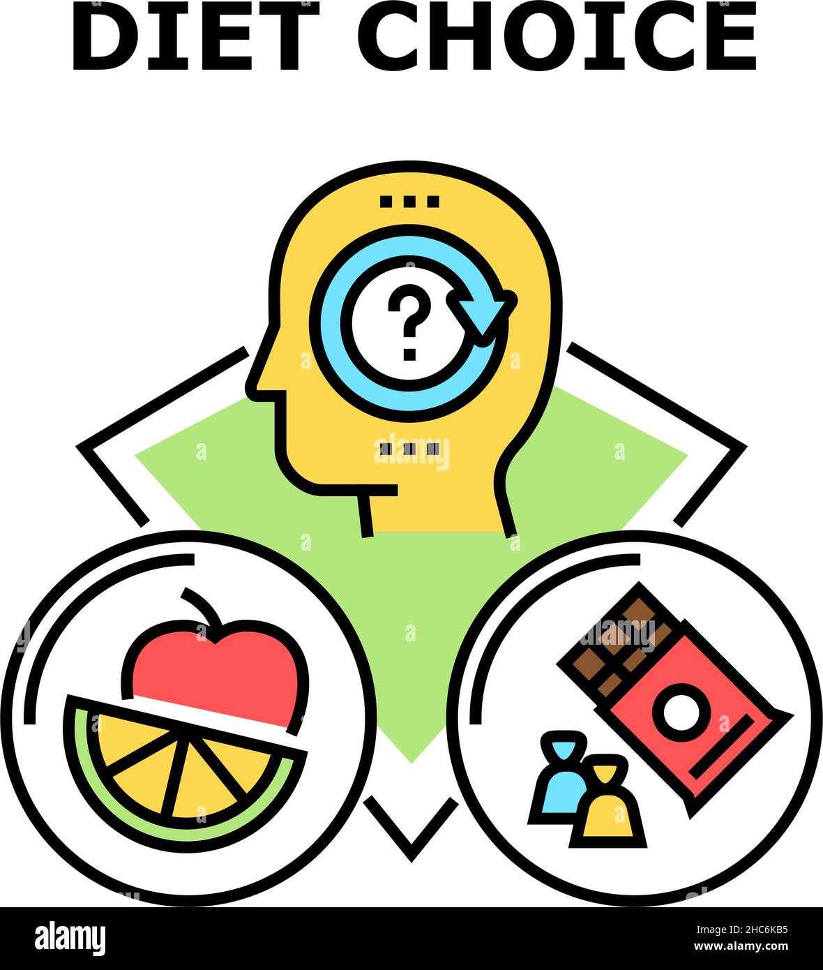 Diet Choice Vector Concept Color Illustration Stock Vector Image & Art ...