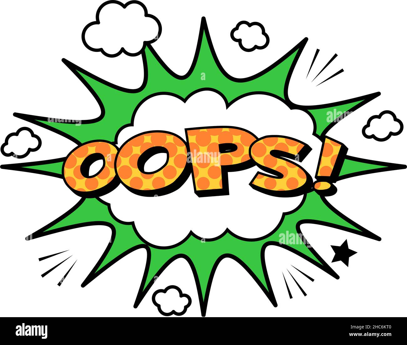 Oops exploding cloud for page of magazine Stock Vector Image & Art - Alamy
