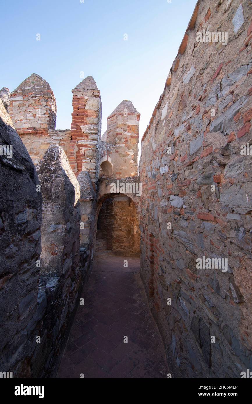 Beautiful view of the Battlements of the castle of the Dukes of Feria ...