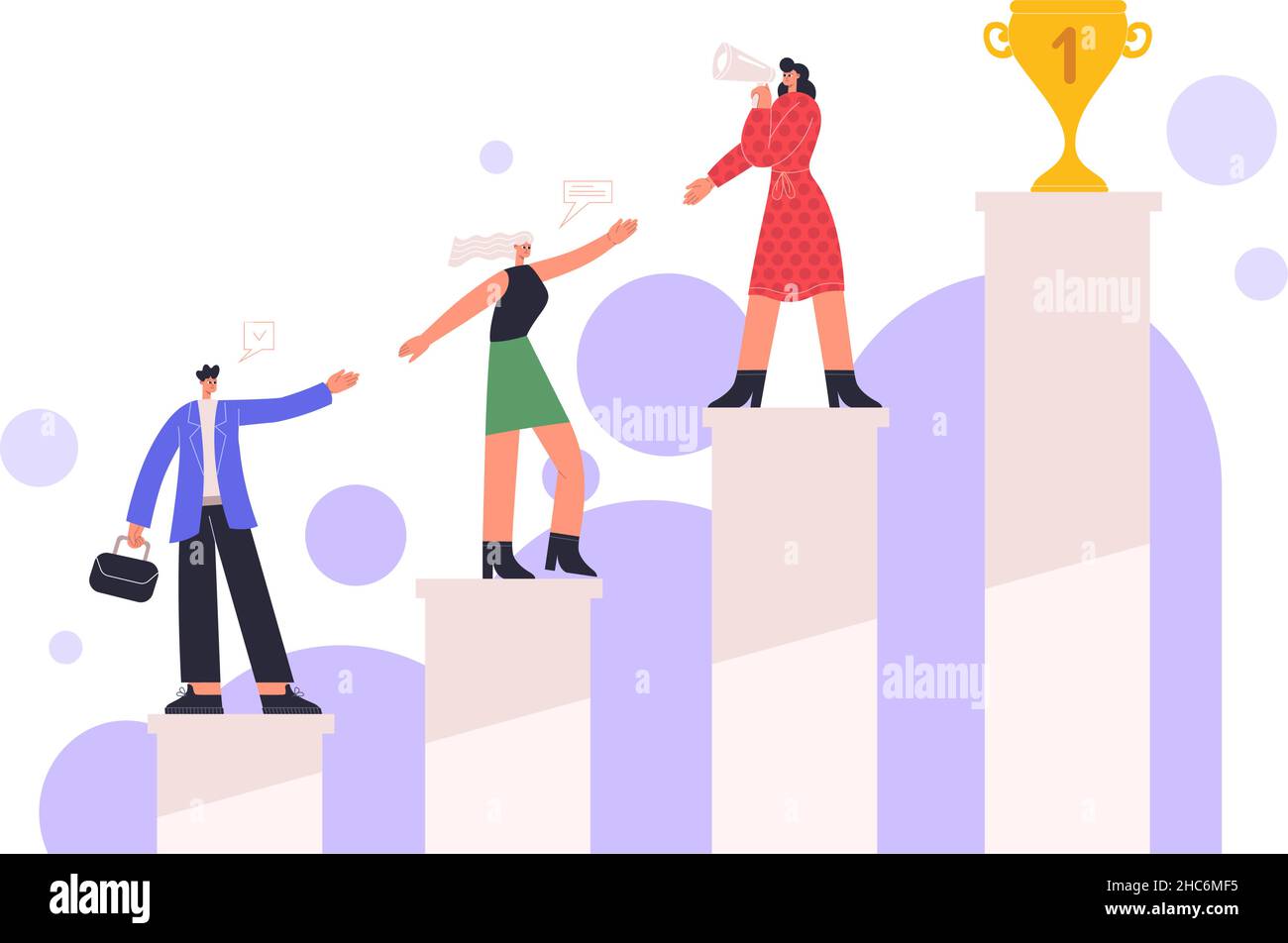 Corporate relations, successful business team, office cooperation and ...