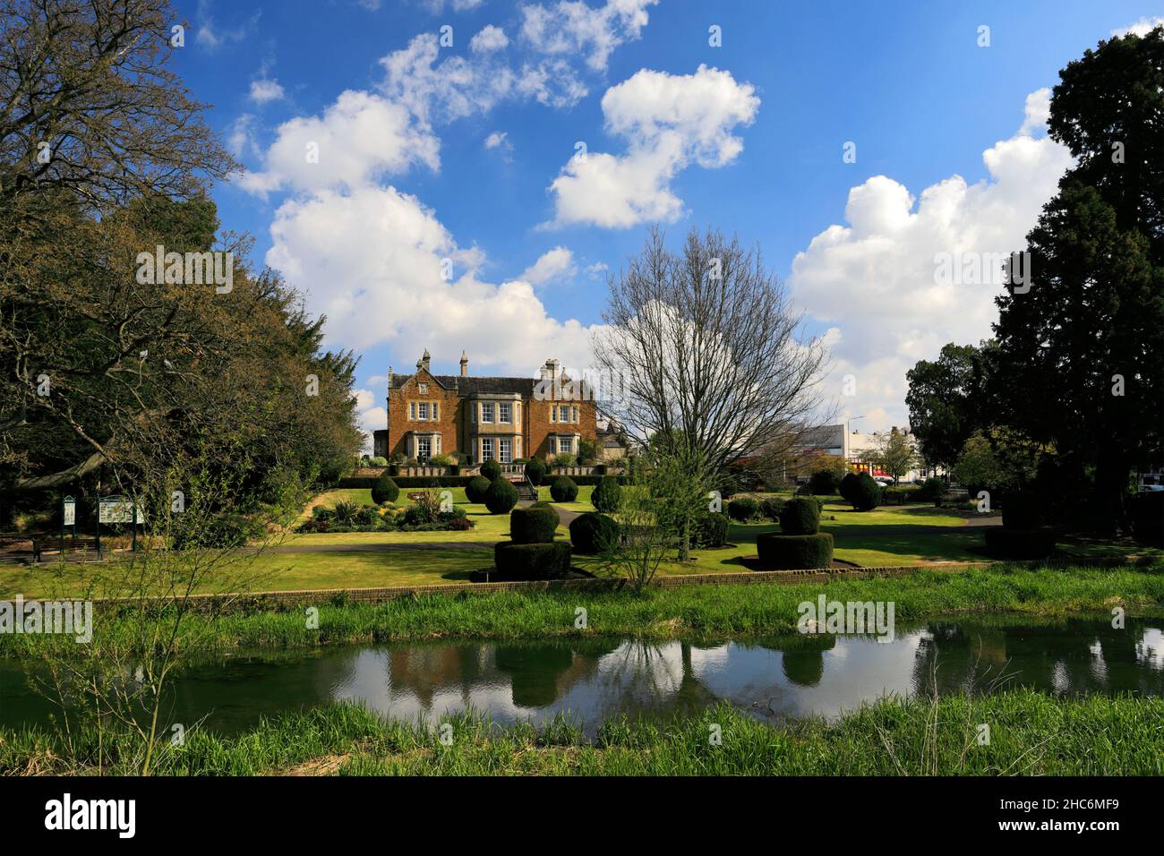 Summer view of Edgerton Lodge and memorial gardens, market town of ...