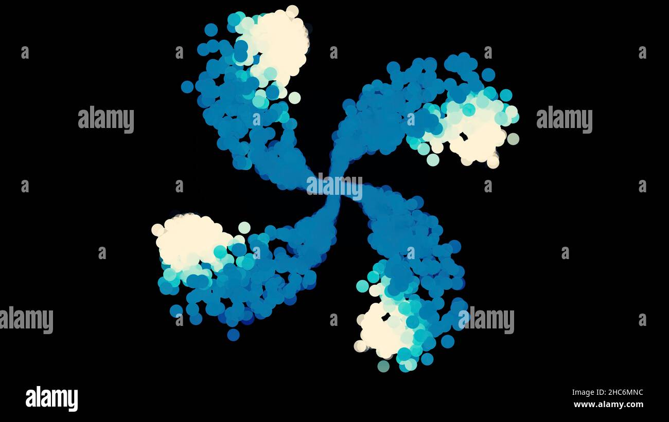 A slick modern motion graphics animation of an exploding, calmness, then imploding dot tunnel ...