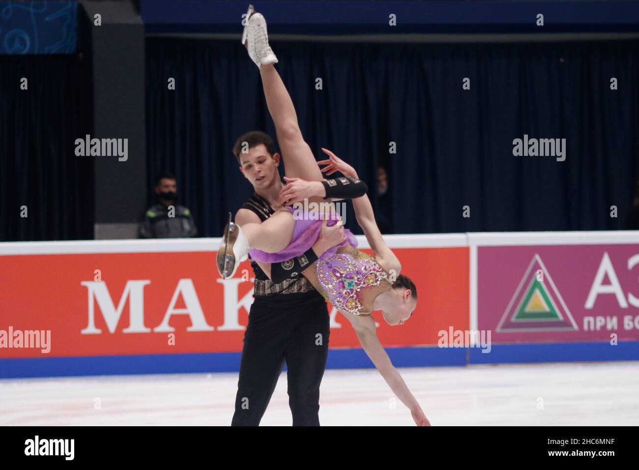 Iasmina Kadyrova, Ivan Balchenko of Russia competes in the Pairs - Free ...
