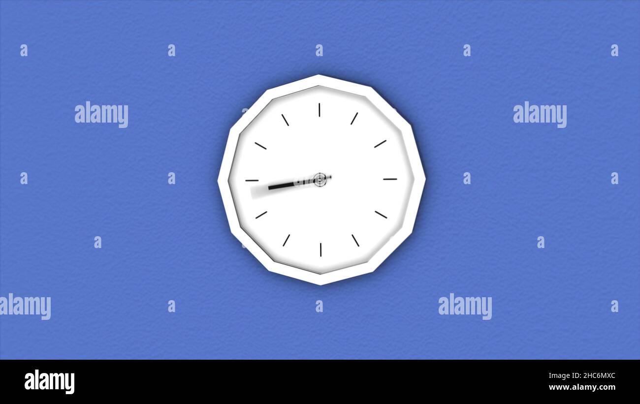Animation moving clock on blue hi-res stock photography and images - Alamy