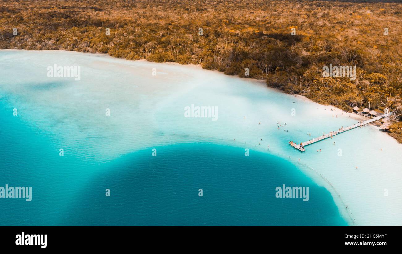 The Kaan Luum lagoon is located in Tulum, Quintana Roo in Mexico Stock ...