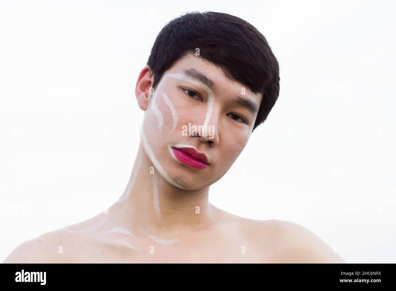 Male gay face facial hi-res stock photography and images - Alamy