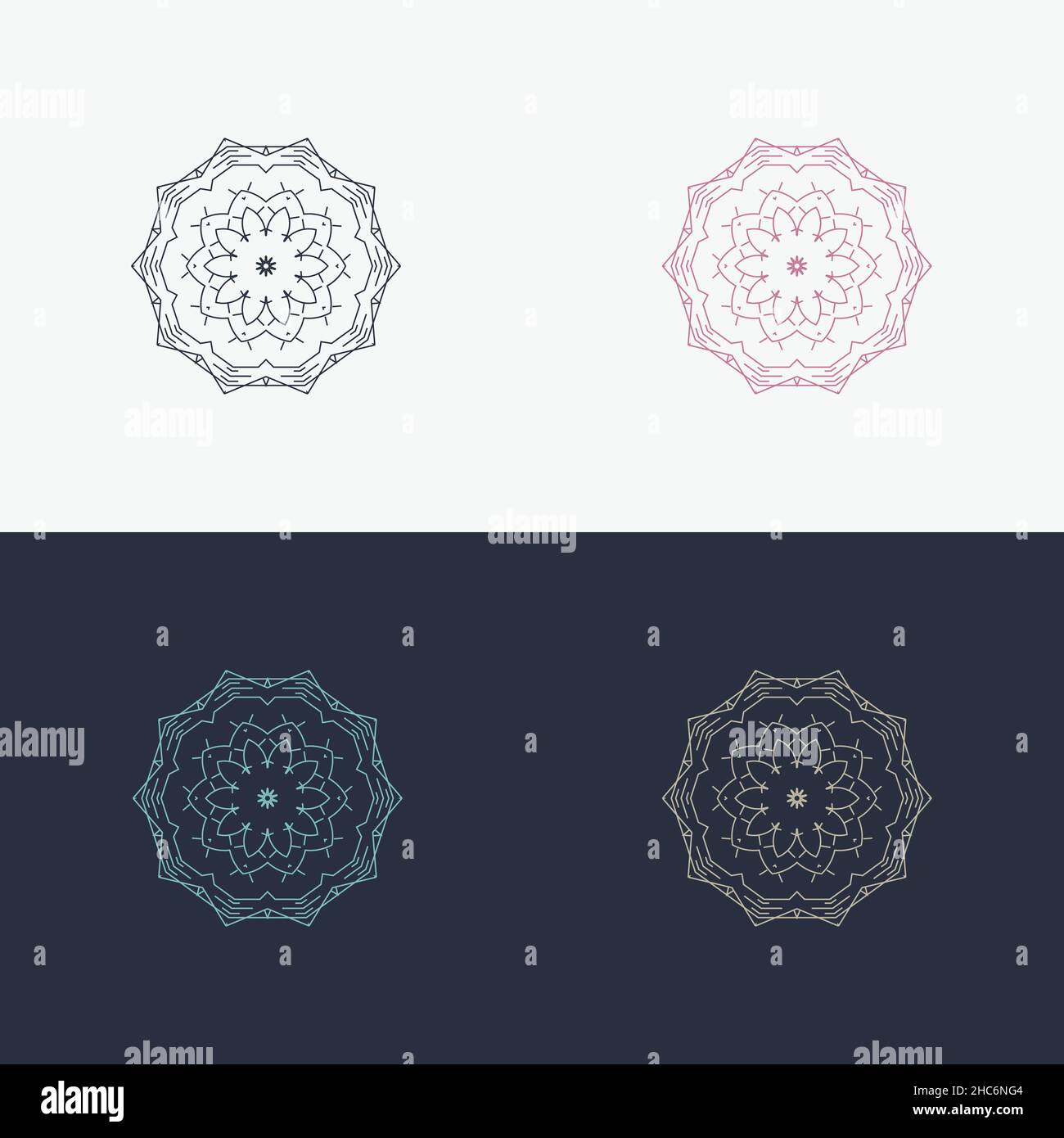 custom creative luxury ornament frame mandala logo Stock Vector Image ...