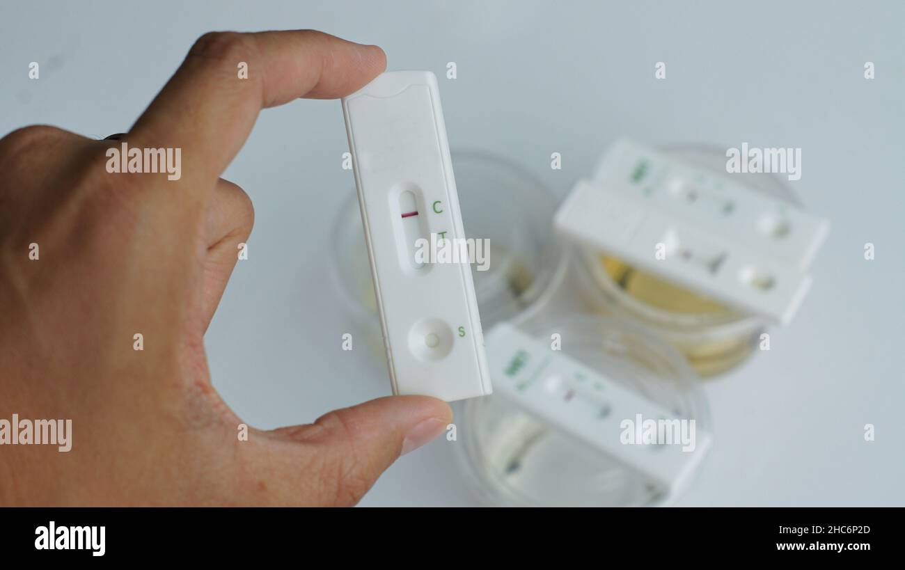 The human hand grabs the urine dropper methamphetamine detector Stock ...