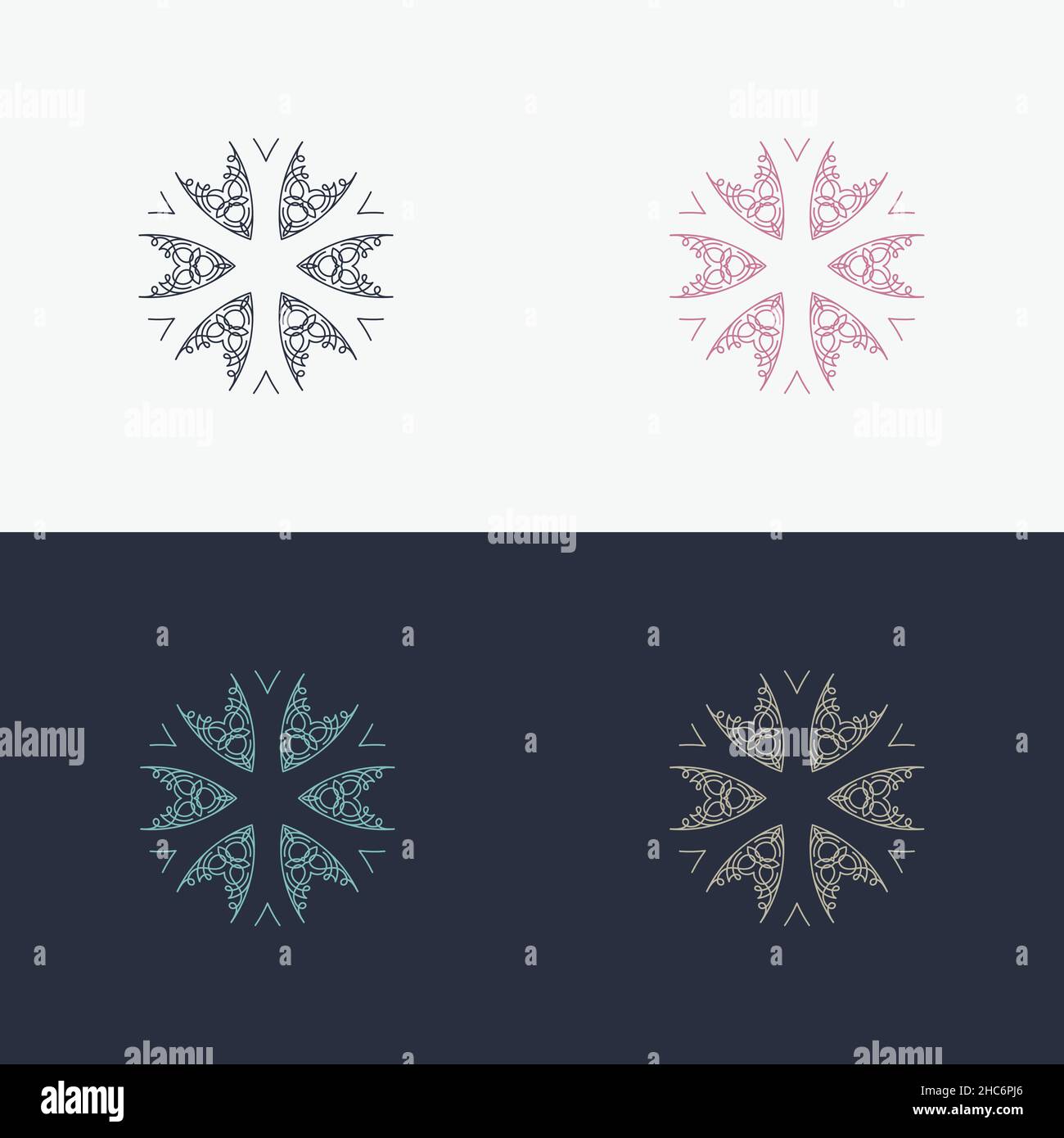 custom creative luxury ornament frame mandala logo Stock Vector Image ...