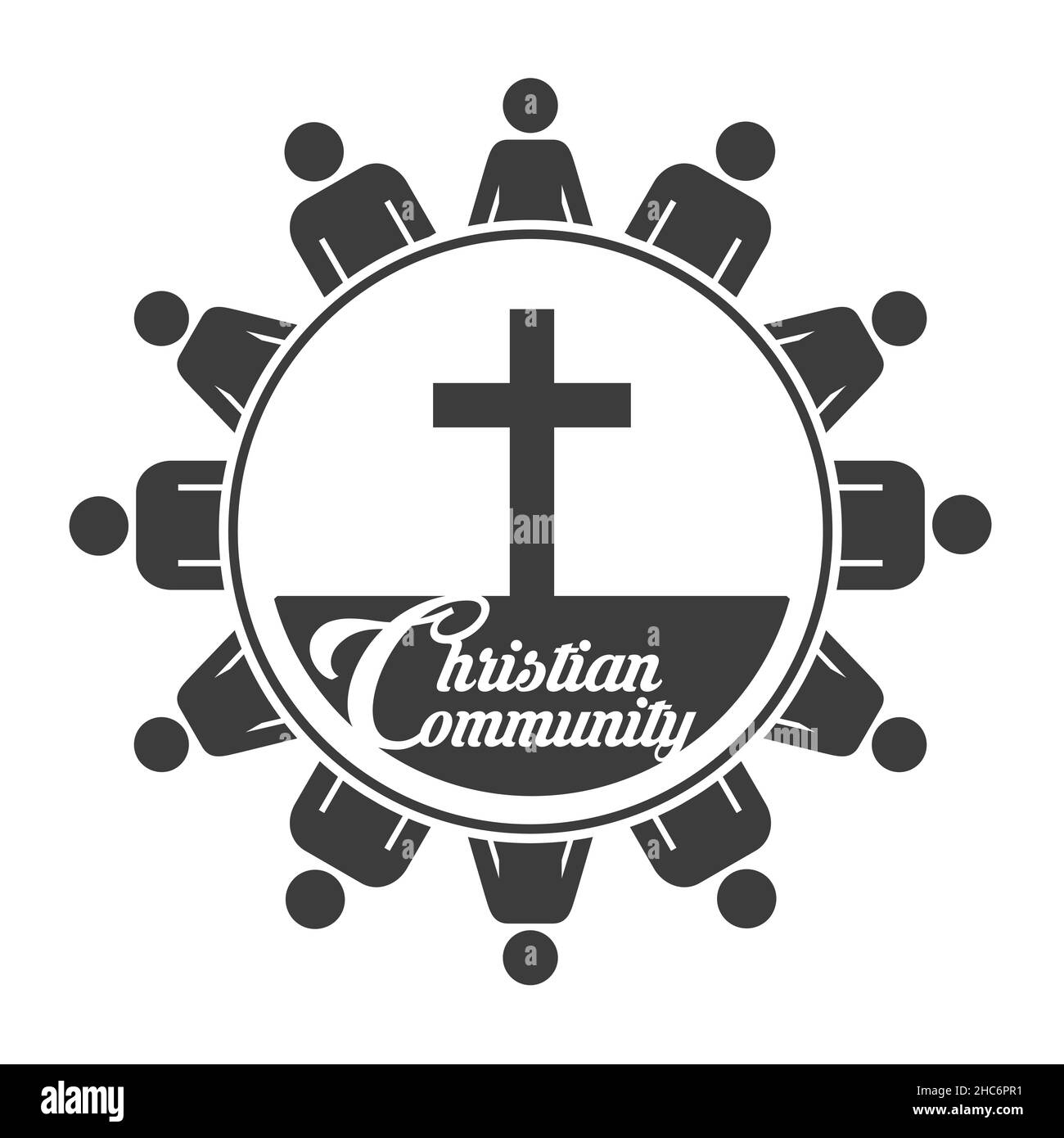 Christian community, association, festival, convention emblem ...