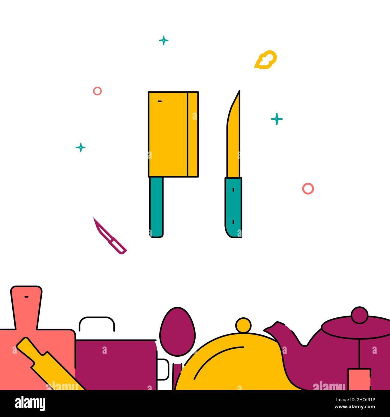 Butcher pictogram hi-res stock photography and images - Alamy